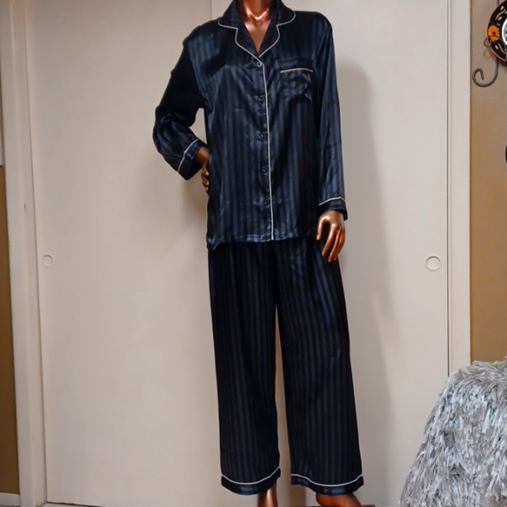 Alexandra Del Rossa 2pcs Satin Pajamas - Gem